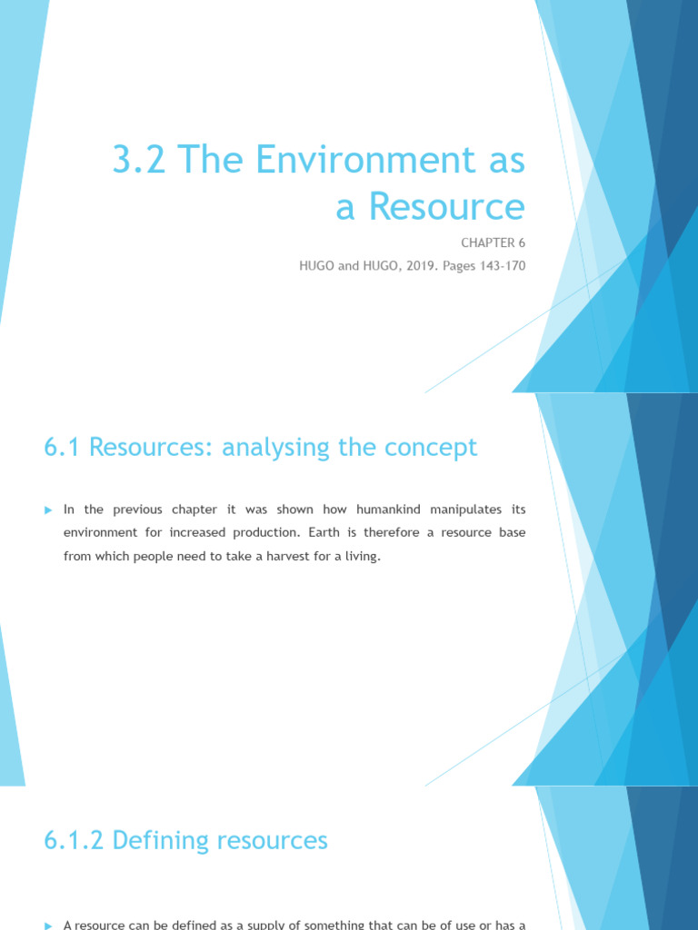 The Environment As A Resource - PDF | PDF | Natural Environment | Nature