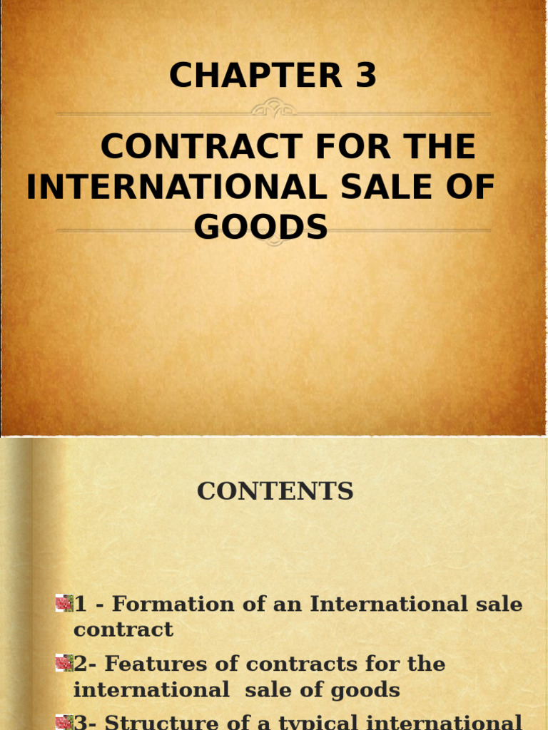 Chapter 3 International Sale Contract | PDF | Letter Of Credit