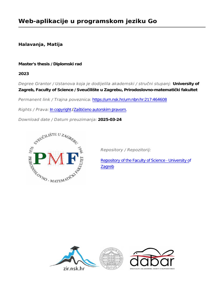 Matija Halavanja Diplomski Rad | PDF