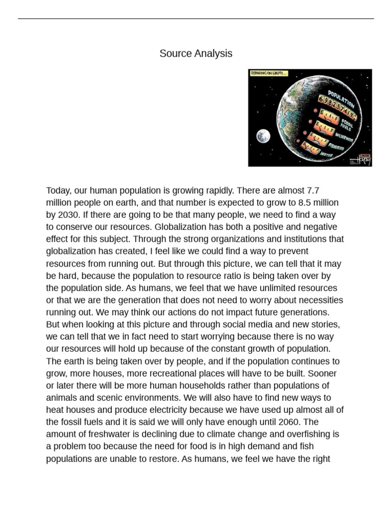 Exploring Globaliation Source Analysis | PDF | Globalization | Environmental Issues