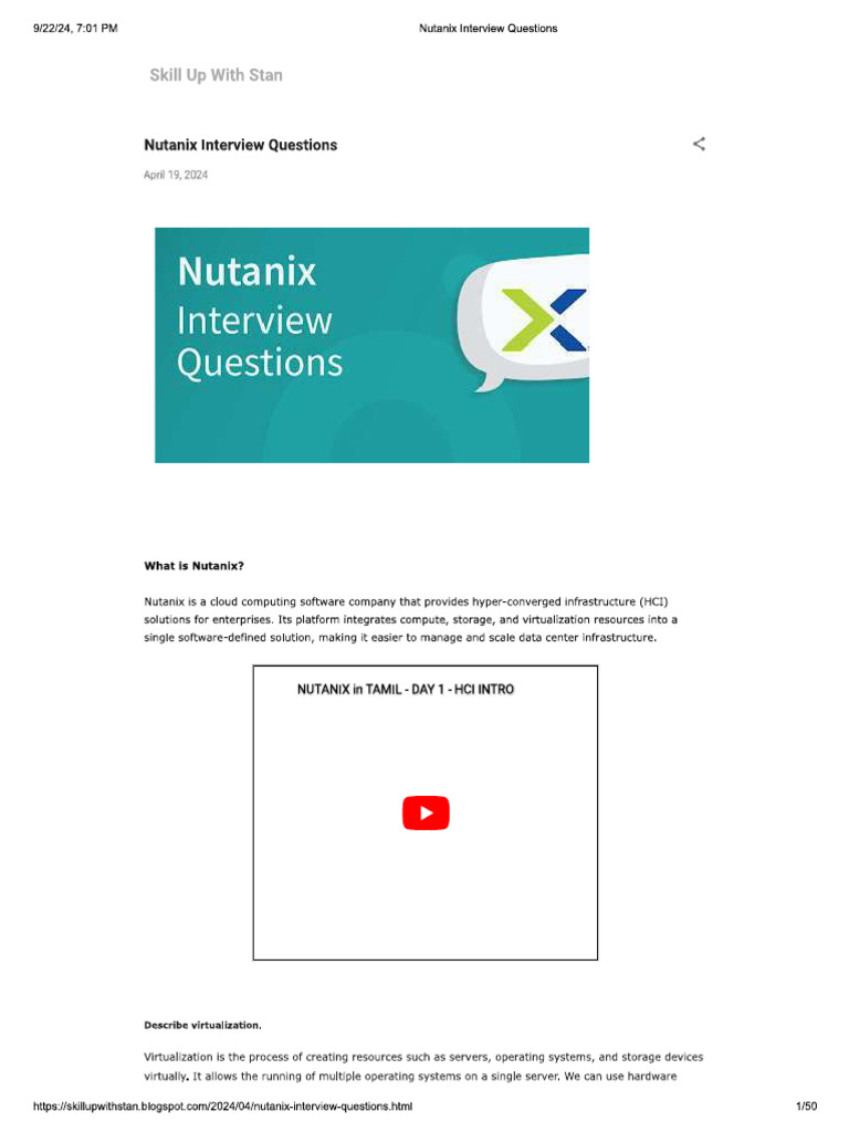 775081405 Nutanix Interview Prep Compressed | PDF