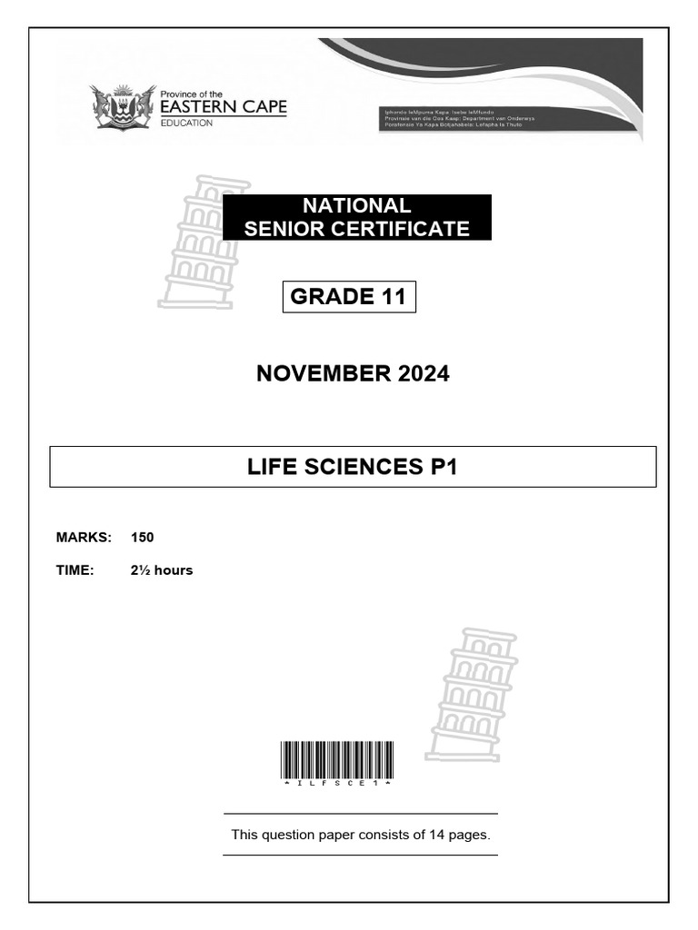 Grade 11 Life Sciences Exam Paper 2024 | PDF