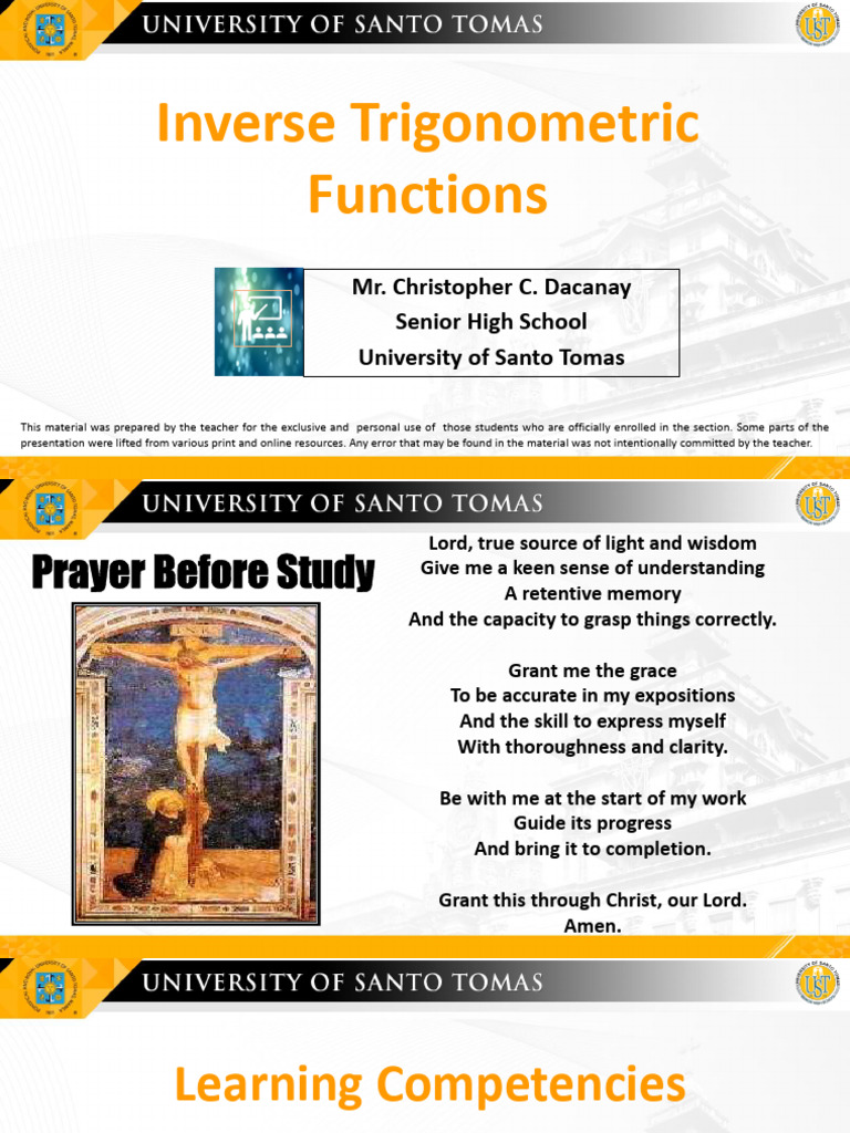 Inverse Trigonometric Functions | PDF | Trigonometric Functions | Mathematical Concepts