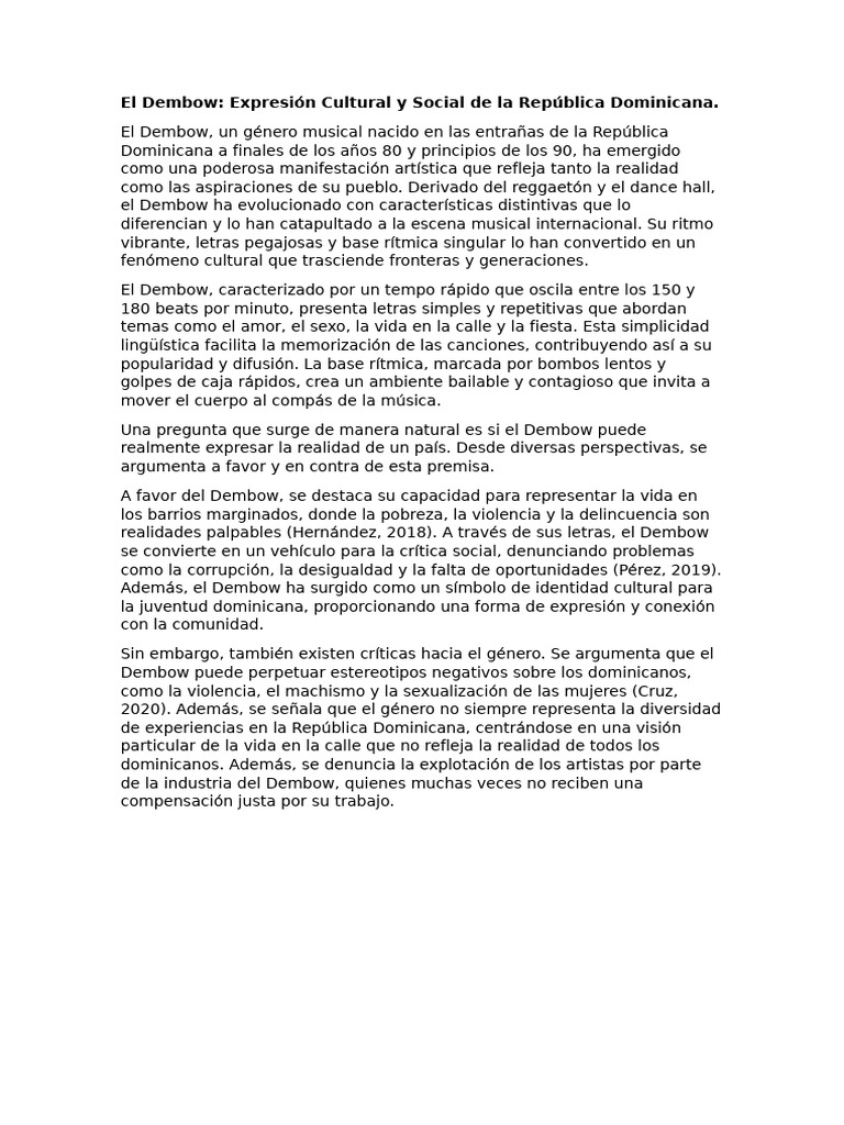 El Dembow 2 | PDF | Ritmo | República Dominicana