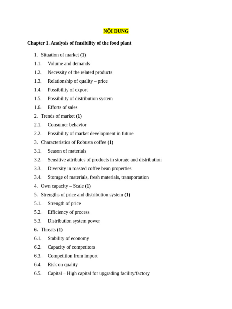 Feasibility Study for Food Plant | PDF | Waste | Municipal Solid Waste