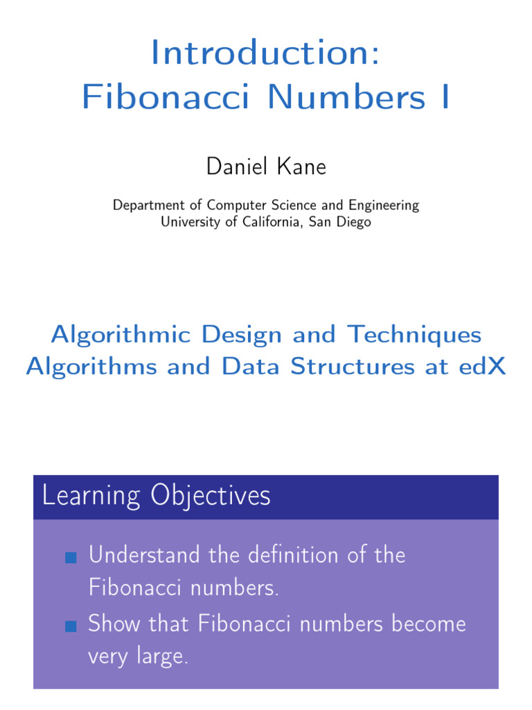 01 Intro 2 Fibonaccinumbers1 | PDF