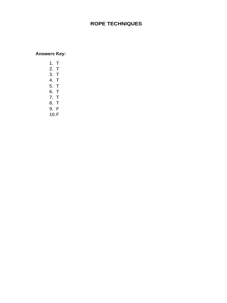Answers Key | PDF