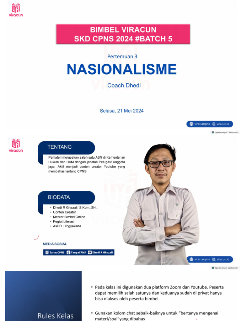 Live Nasionalisme VIRACUN BATCH 5 Plus Coretan | PDF