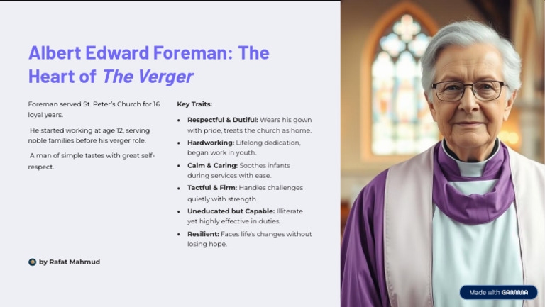 Albert Edward Foreman The Heart of The Verger | PDF