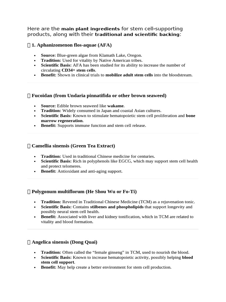 Plant For Stem Cell Production | PDF | Stem Cell | Haematopoiesis