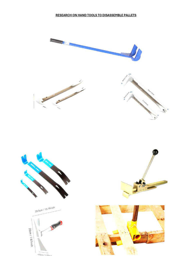 Hand Tool Examples For Disassemble Pallets | PDF