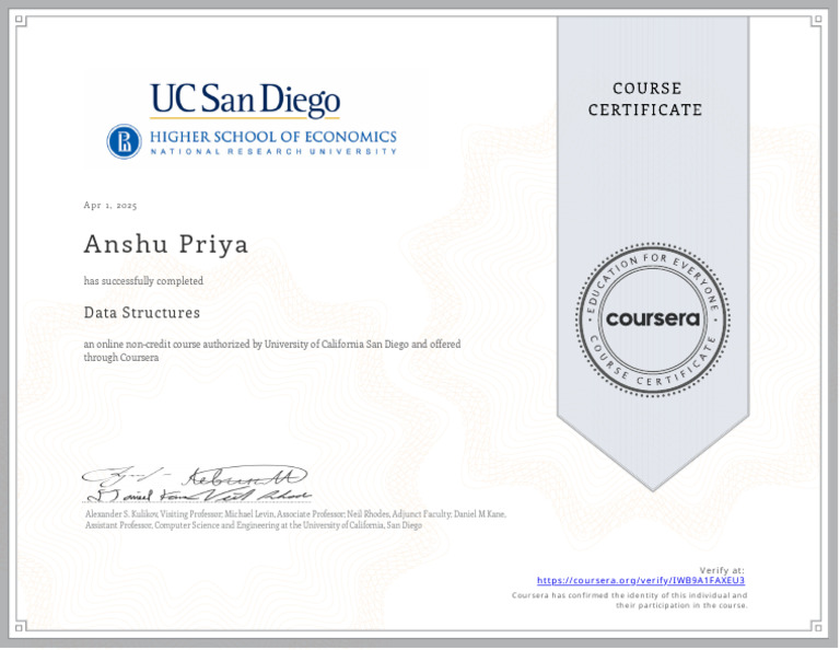Coursera Certificate | PDF