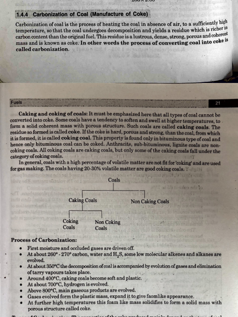 Carbonisation of Coal | PDF