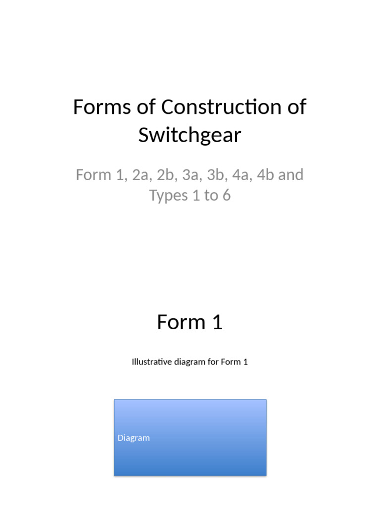 Switchgear Construction Forms | PDF