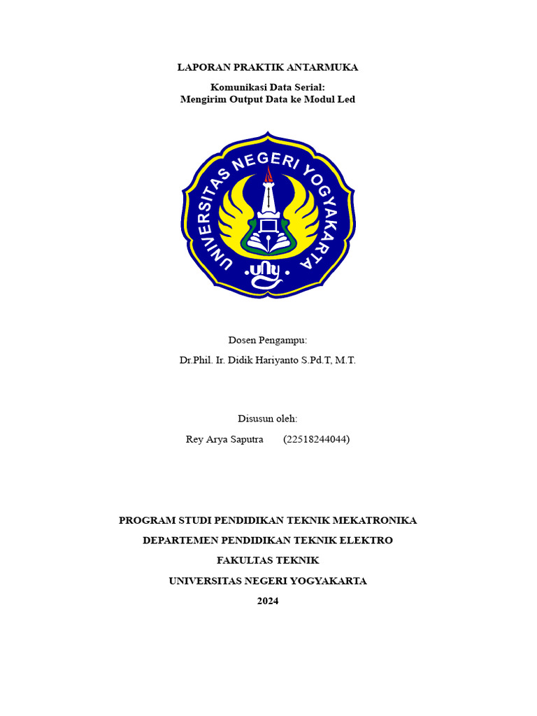 Laporan LABSHEET 6 - Komunikasi Data Serial | PDF