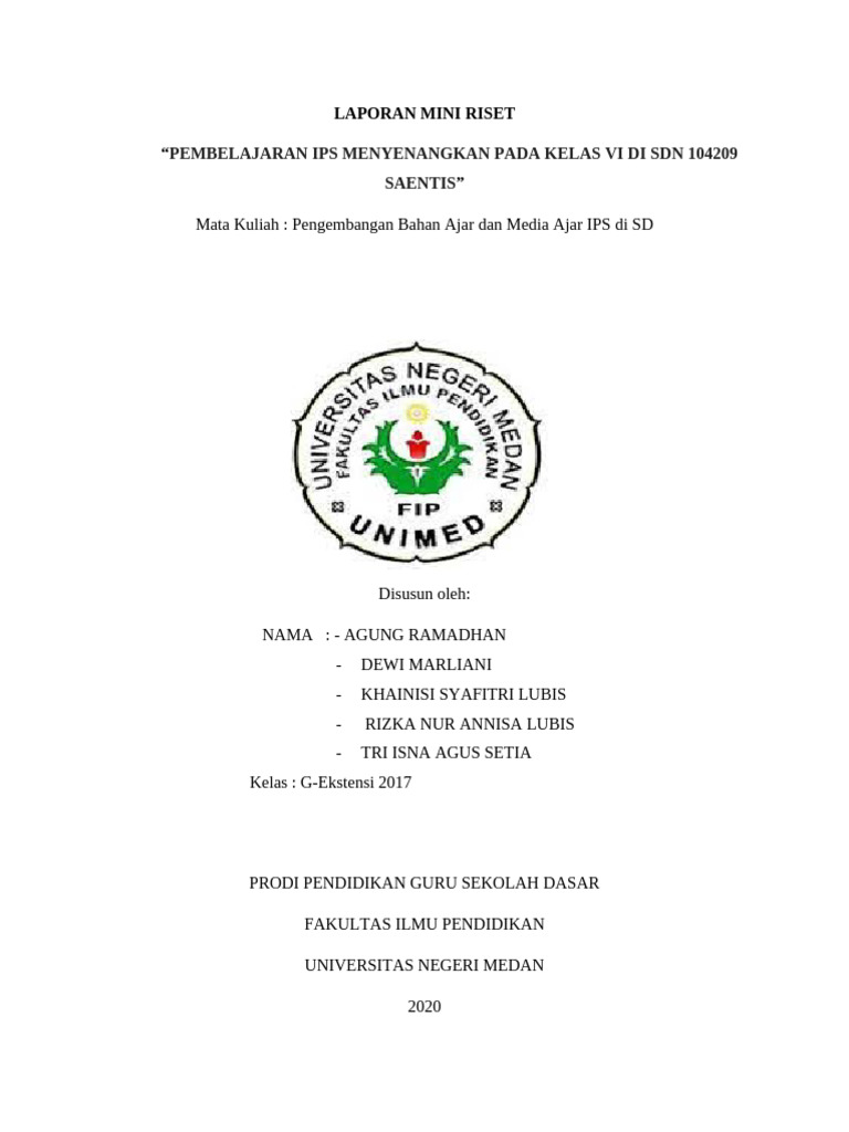Laporan Mini Riset Bahan Ajar Ips | PDF