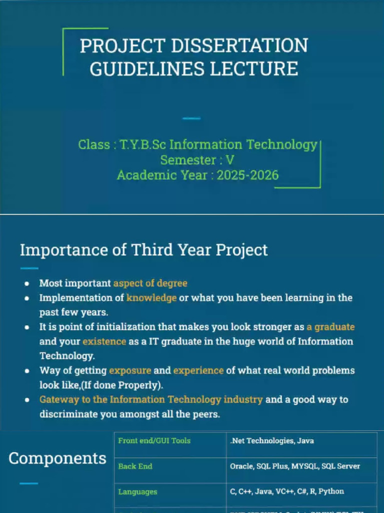 Third Year IT Project Guidelines | PDF | Scripting Language | Java ...