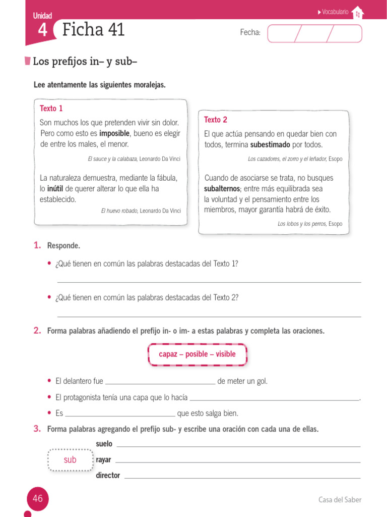 Prefijos y sufijos en vocabulario | PDF