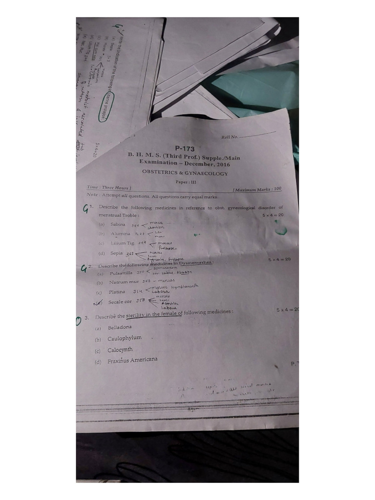 Obs Gyne 3rd Paper | PDF