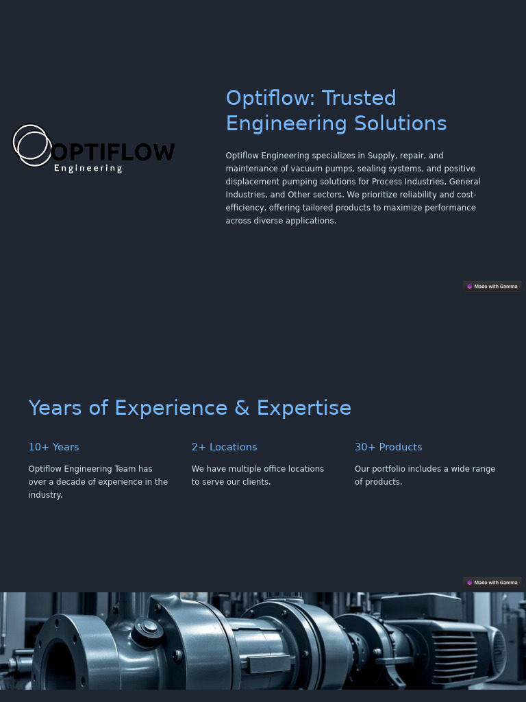 Optiflow Trusted Engineering Solutions | PDF | Pump | Reliability Engineering