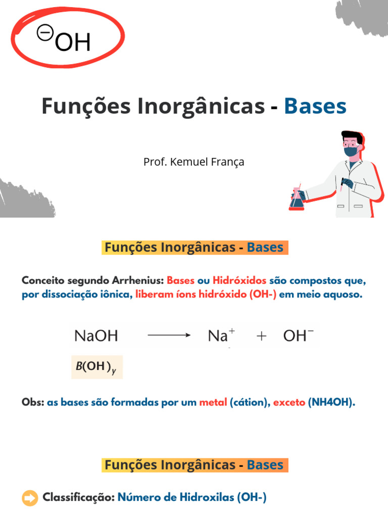 Funções Inorgânicas - Bases | PDF