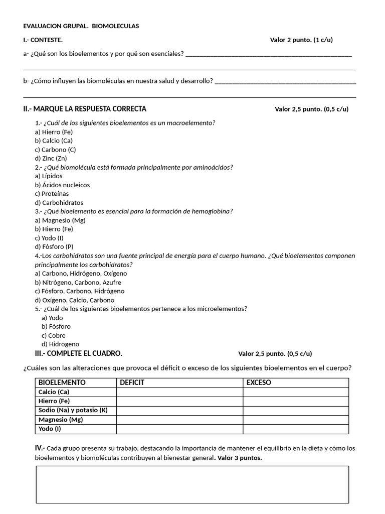 Evaluacion Grupal | PDF