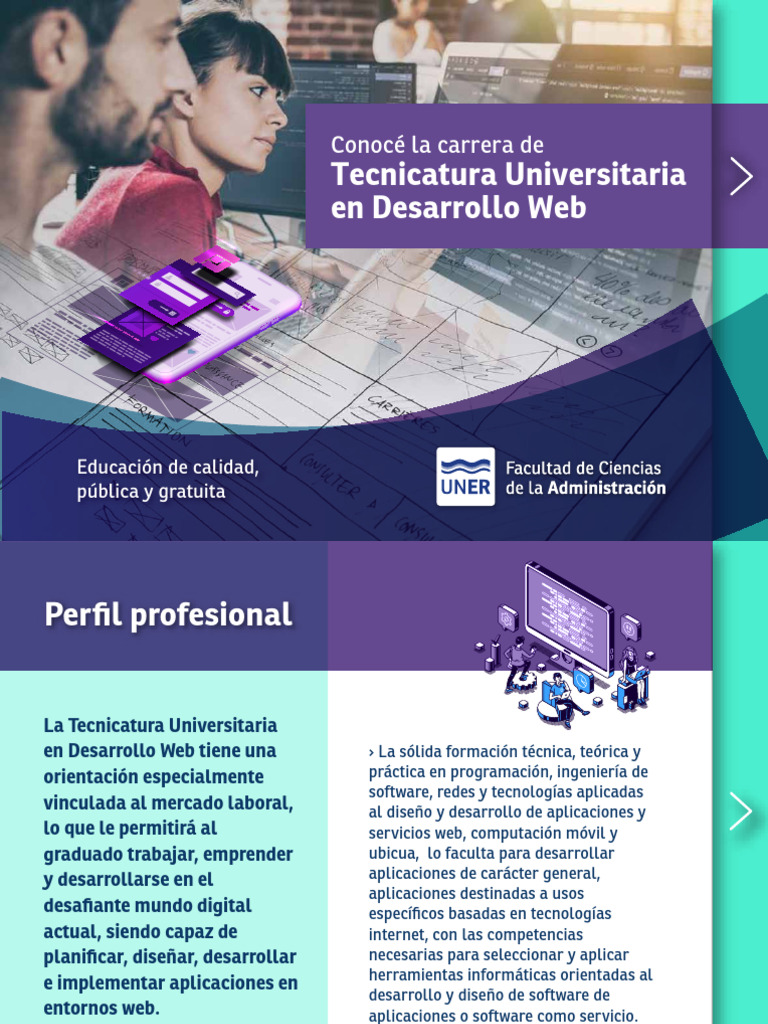 Tecnicatura Universitaria en Desarrollo Web 2023 | PDF | Software | Informática