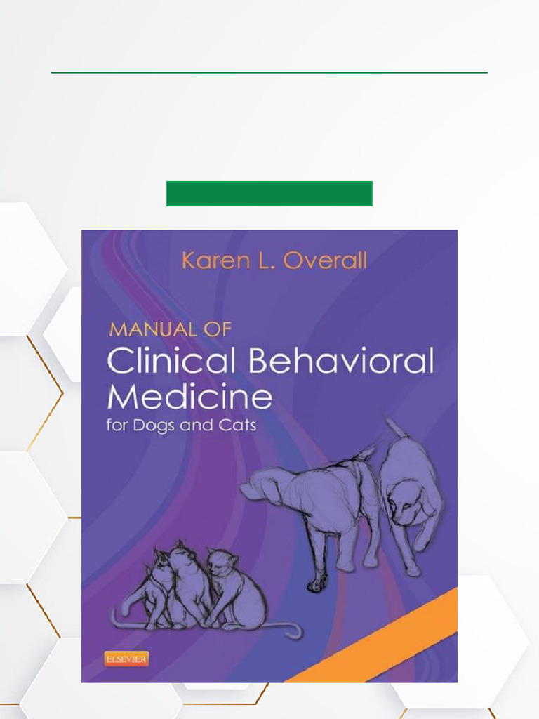 Manual of Clinical Behavioral Medicine For Dogs and Cats Full Version ...
