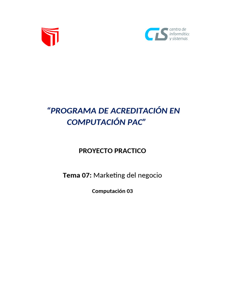 TEMA 07 - PA2 - PROYECTO PRACTICO | PDF