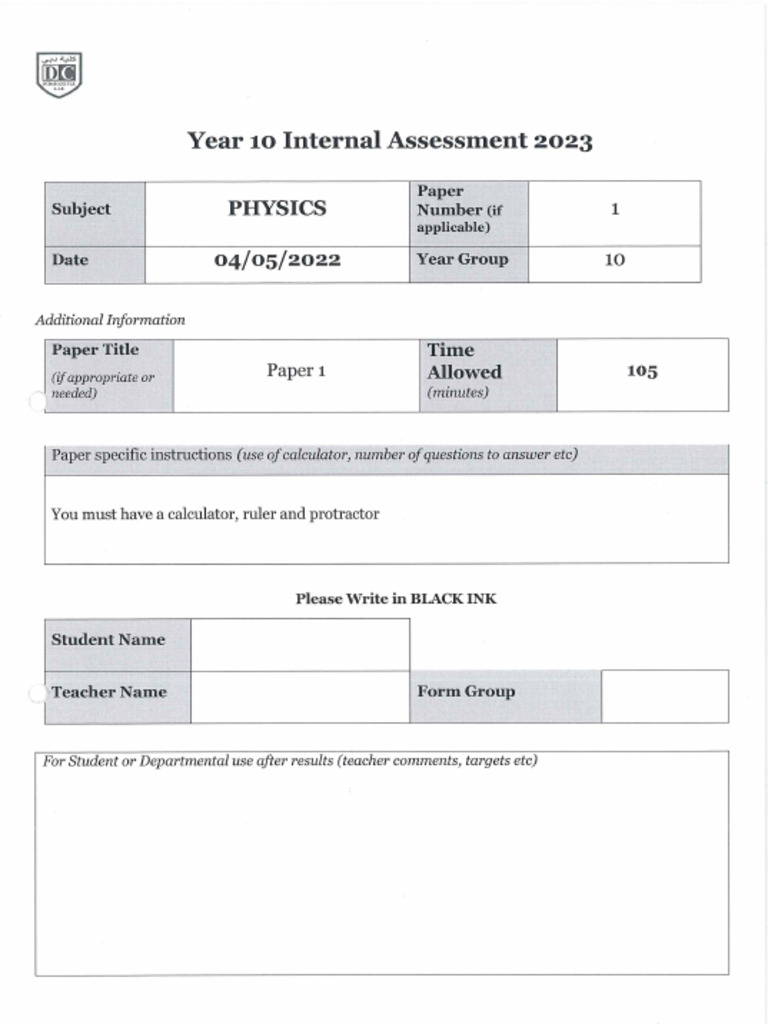 2023 Y10 Exam v2 | PDF