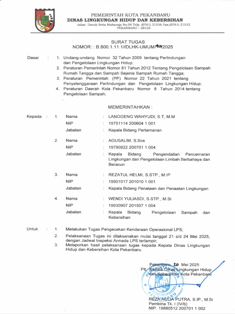Jadwal Inspeksi Armada LPS 41 Kelurahan | PDF
