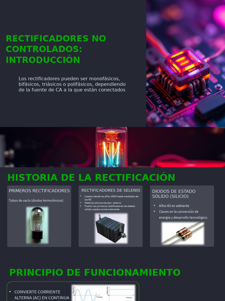 Rectificadores No Controlados Introduccion | PDF | Diodo | Rectificador