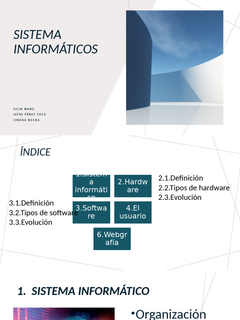 Sistema Informático - Zilin Wang - Jimena y Iatxe | PDF | Hardware de ...