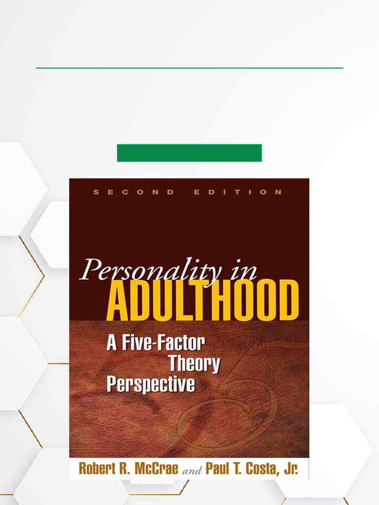 Adulthood Personality: Five-Factor Insights | PDF | Psychology | Human ...
