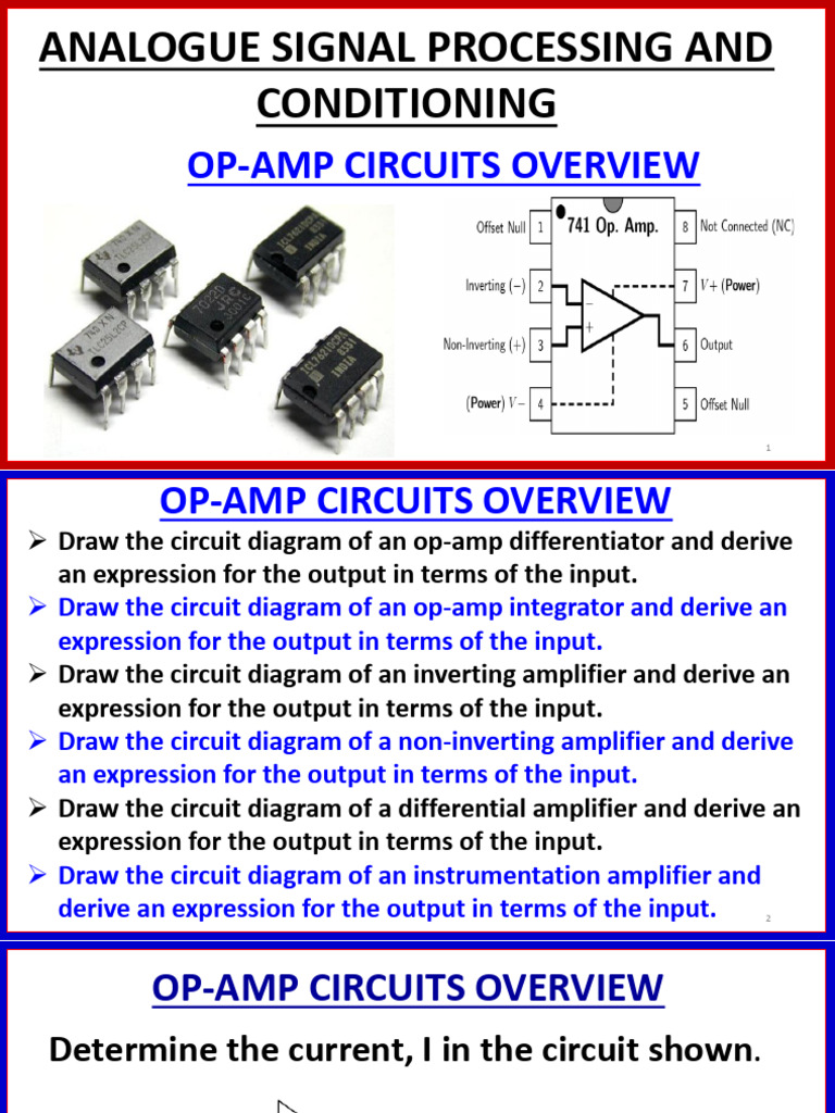 07 March 2024 Analogue Signal Processing and Conditioning Tutorial | PDF