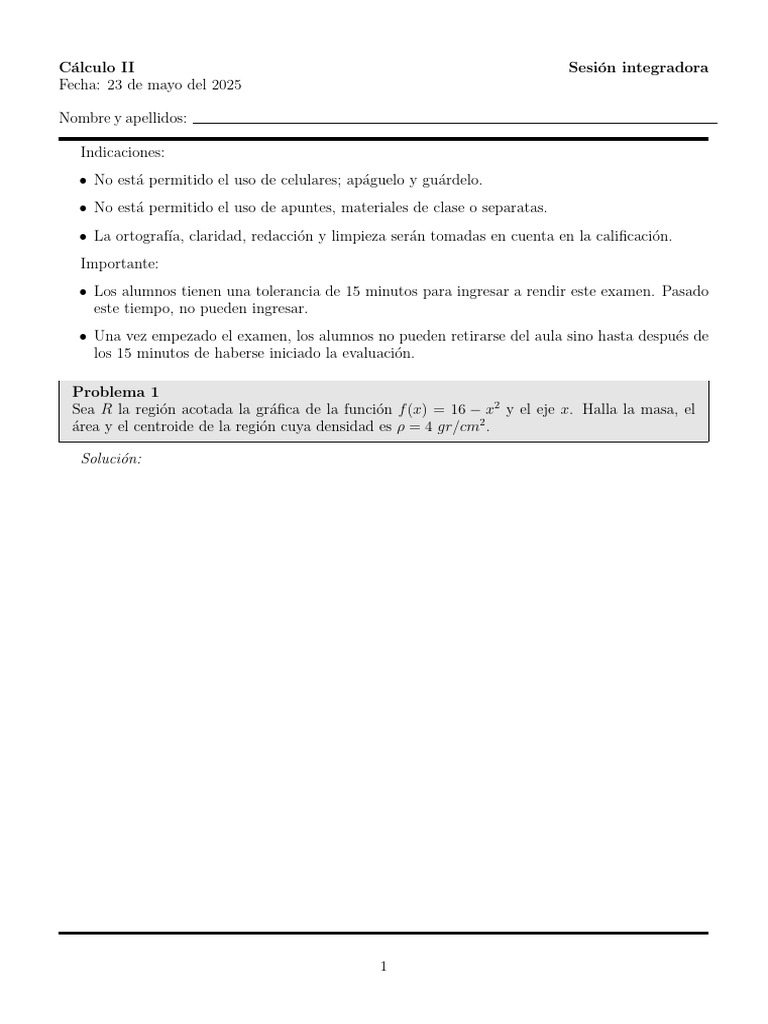 Sesión Integradora 2 Calculo II HPUJGO | PDF