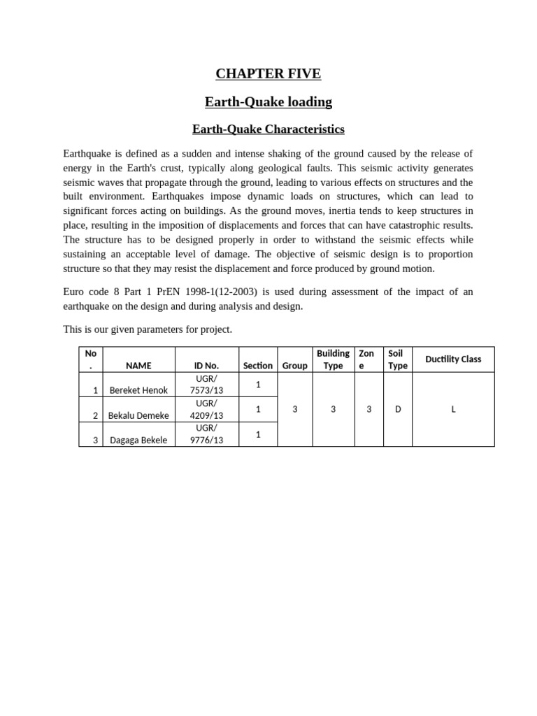 Earthquake Load Analysis for Structures | PDF | Earthquakes | Classical ...