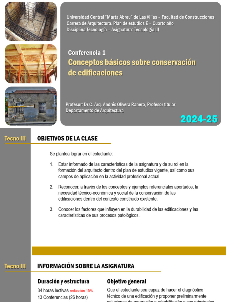 C1-Conceptos Básicos Sobre Conservación de Edificaciones | PDF | edificio | Patología
