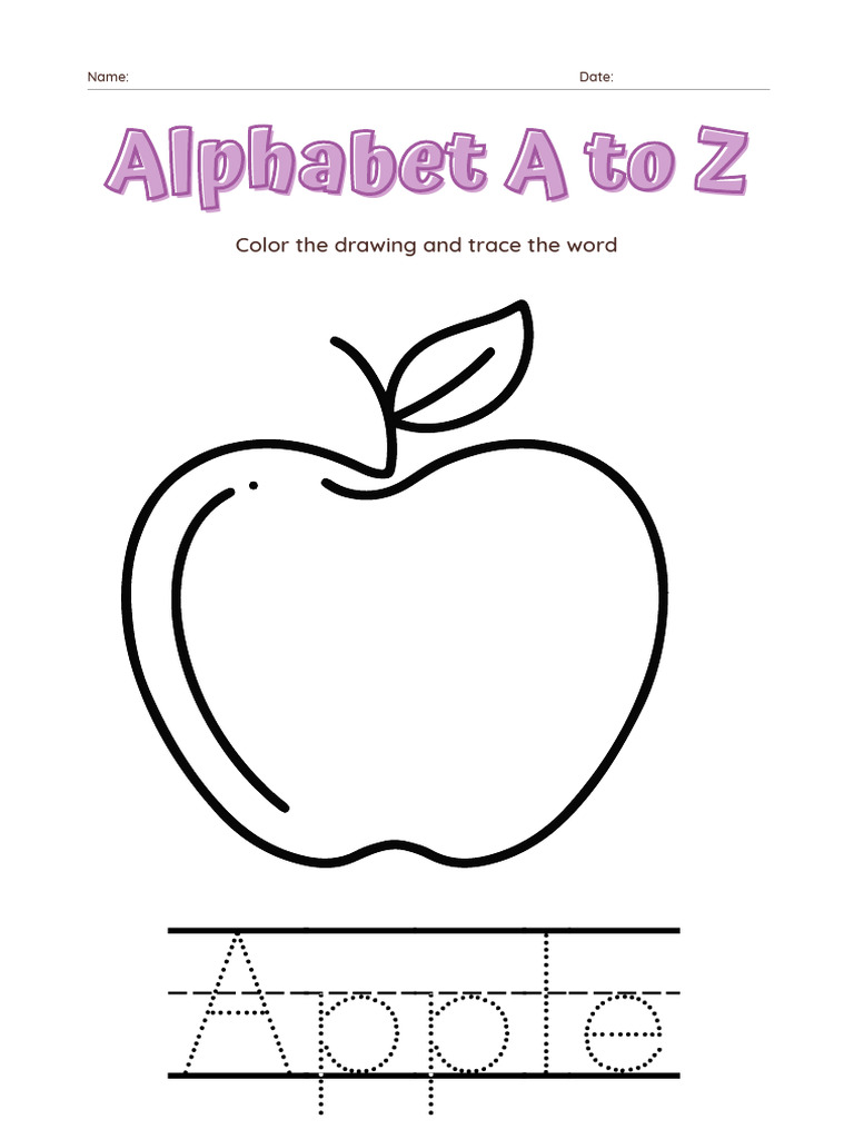 Alphabet Coloring and Tracing Activity | PDF | Edible Plants | Vegan ...