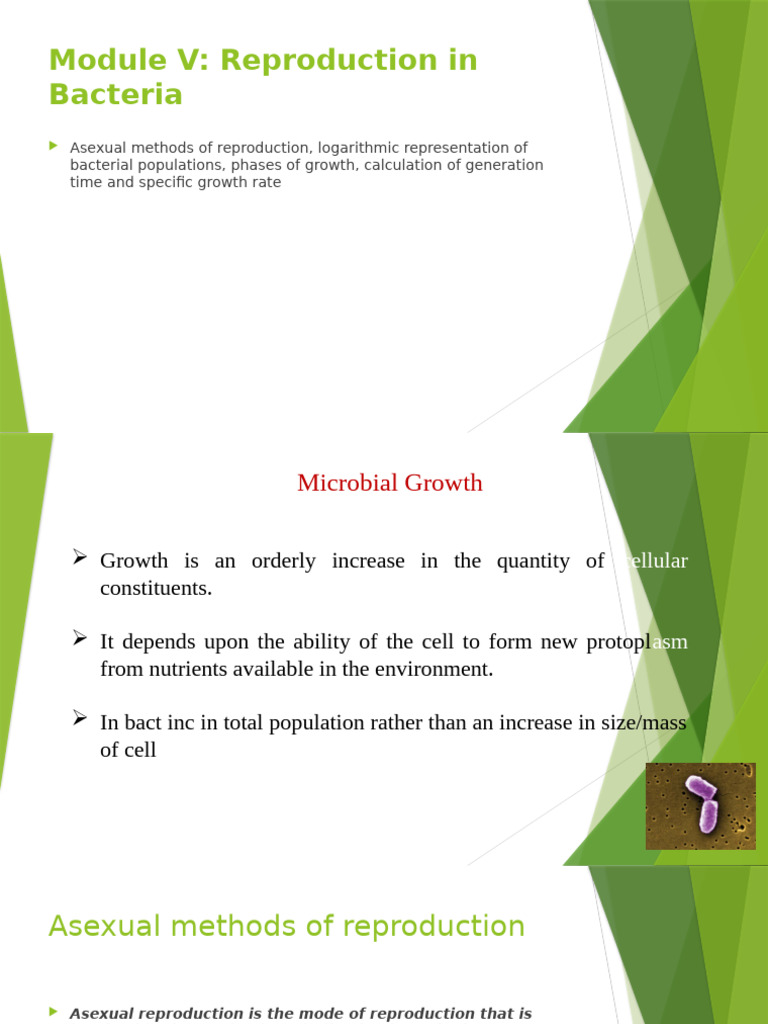 Module Microbial Growth | PDF | Reproduction | Bacteria