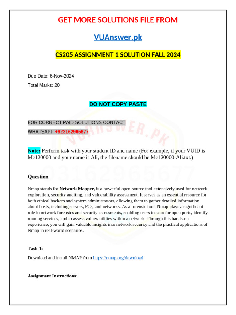 CS205 Assignment 1 Solution Fall 2024 | PDF | Filename | Information Technology