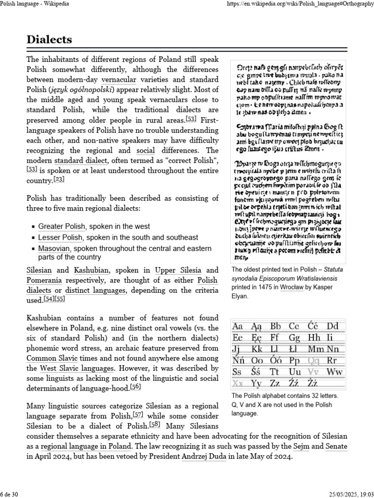 Polish Language 6-7 - Wikipedia | PDF | Dialect | Linguistics