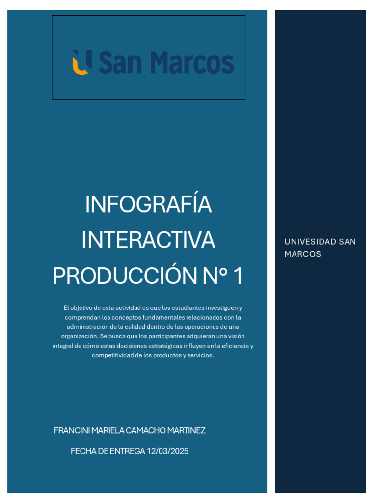 TRABAJO INFOGRAFIA | PDF | Lean Manufacturing | Calidad (comercial)