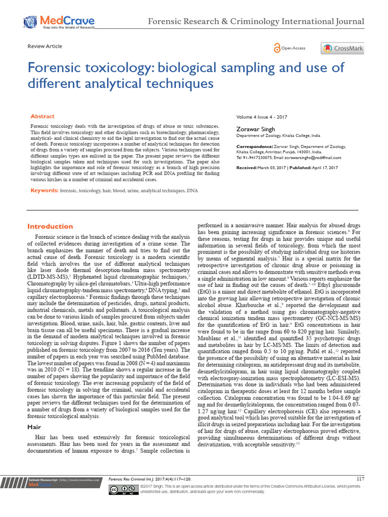 Forensic Analysis of Different Biological Samples | PDF | Metabolomics ...