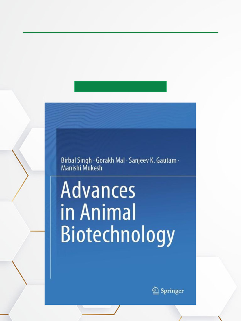 Advances in Animal Biotechnology Multiformat Download | PDF | Cell ...
