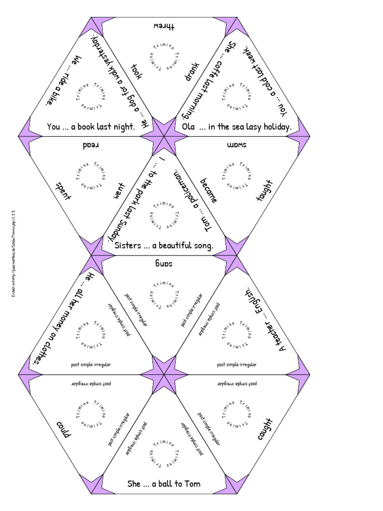 Trimino - Past Simple Irregular | PDF