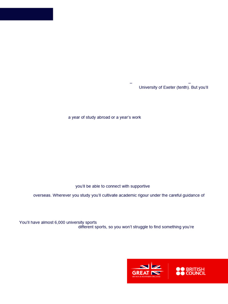 Study UK Sport Subject Fact Sheet A4 Portrait | PDF | University | Sports