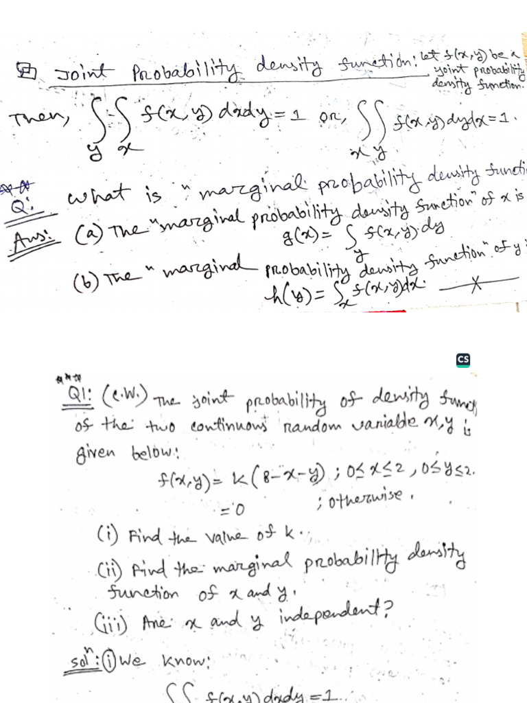 Joint Probability Density Function | PDF