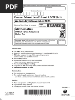 Edexcel 1H November 2023 Examination Paper (PDF) - With Formula Insert ...