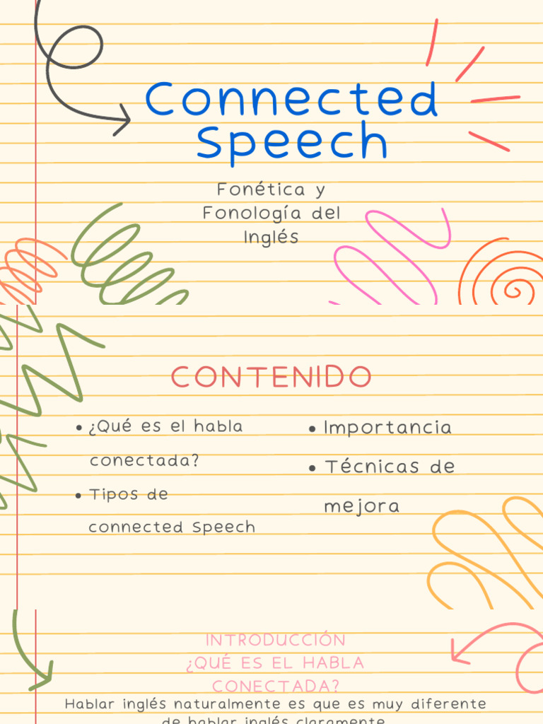 Connected Speech | PDF | Idiomas | Estudios de idiomas extranjeros